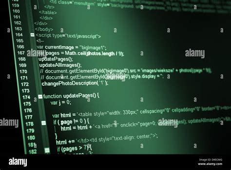 Program Code On A Monitor Stock Photo Alamy