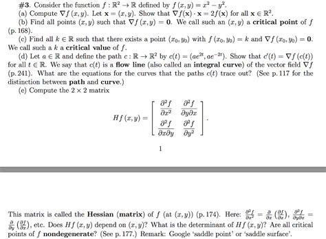 solved 3 consider the function f r2 → r defined by f