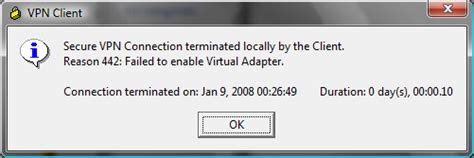 cisco vpn client risolvere l errore 422 failed to enable virtual adapter nothing is impossible