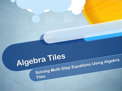 video tutorial algebra tiles solving multi step equations using algebra tiles media4math