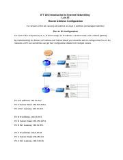 IP Configuration Assigning IP Addresses Subnet Masks And Course Hero