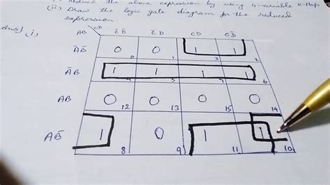 karnaugh map reducing the expressions with example youtube