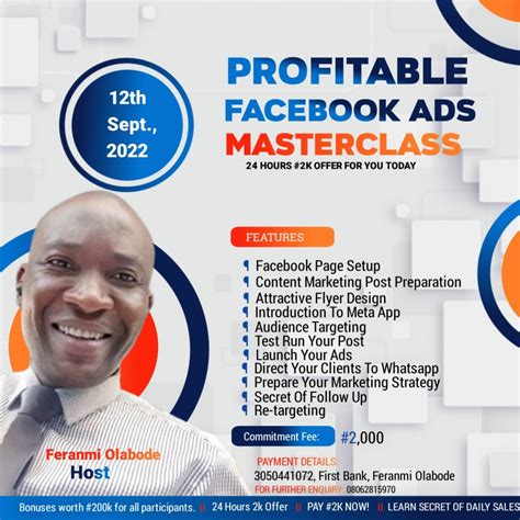 Buy PROFITABLE FACEBOOK ADS MASTERCLASS 2 By Bodex Digitalz On Selar Co