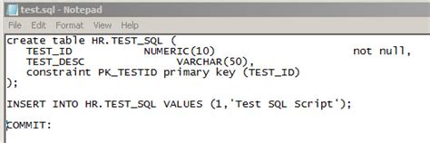 discover bi [oracle 11g] run a sql script from sqlplus