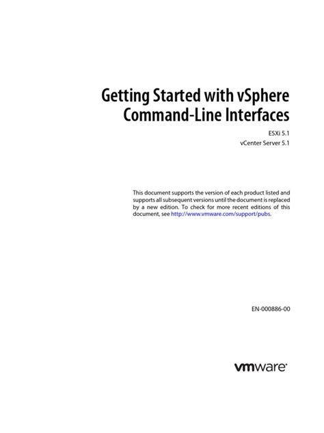 vsphere esxi vcenter server 51 command line interface getting started guide pdf shell