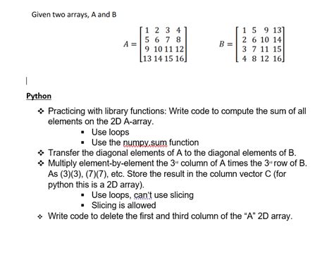 solved given two arrays a and b a [ 1 2 3 4 5 6 7 8 9 10