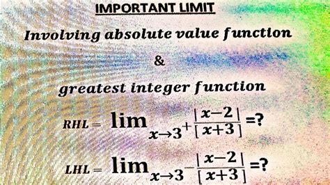 limits involving greatest integer function and absolute value function youtube