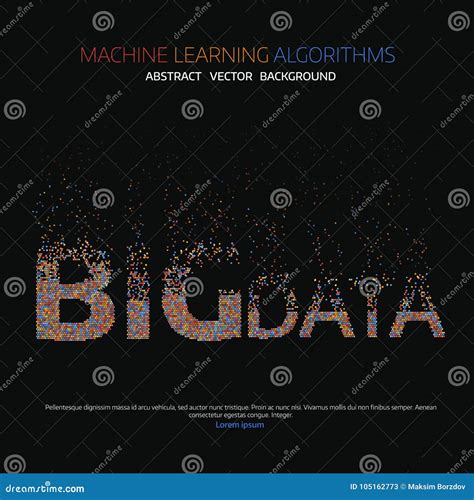 BIG DATA Machine Learning Algorithms Stock Vector Illustration Of