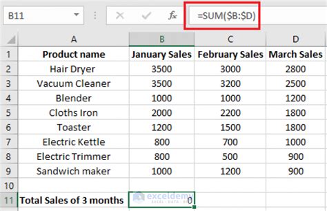 how to sum multiple rows and columns in excel exceldemy