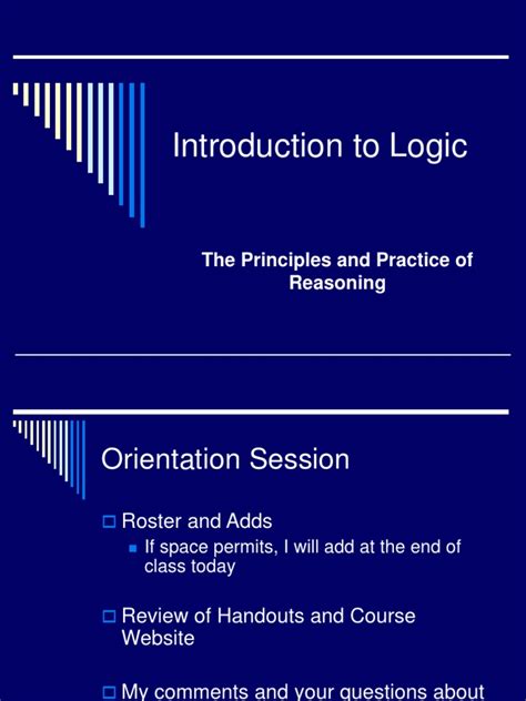 introduction to logic the principles and practice of reasoning argument reason