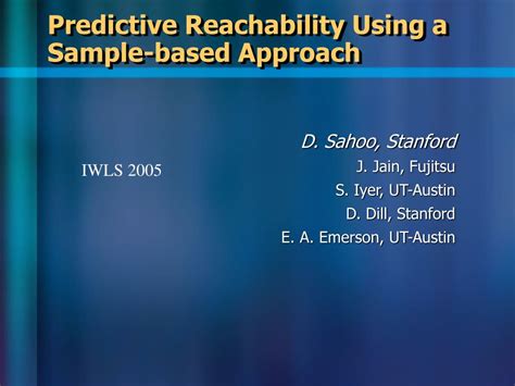 ppt predictive reachability using a sample based approach powerpoint presentation id 5174828