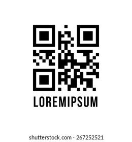 Vector Qr Code Sample Smartphone Stock Vector Royalty Free 1404255815