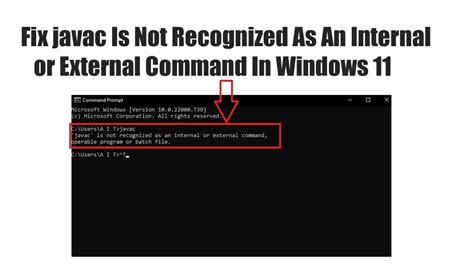 fix javac is not recognized as an internal or external command in windows 11 youtube