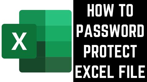 how to password protect excel file youtube