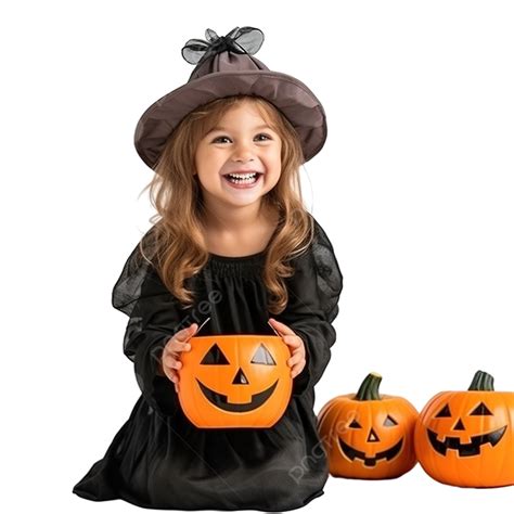 Little Caucasian Girl Having Fun Time During Halloween Party Celebration At Home Small Girl
