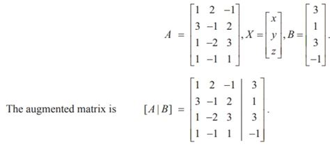 matrix non homogeneous linear equations definition theorem formulas solved example