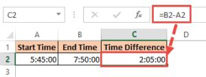 How To Calculate Hours Between Two Times In Excel