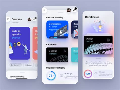 swiftui course by meng to for design code on dribbble
