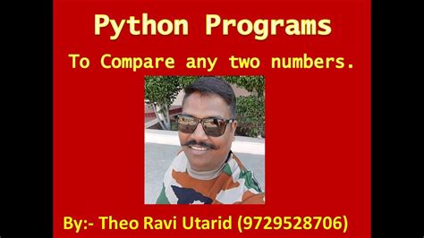 python program to any compare two numbers youtube