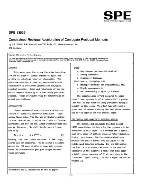 pdf constrained residual acceleration of conjugate residual methods