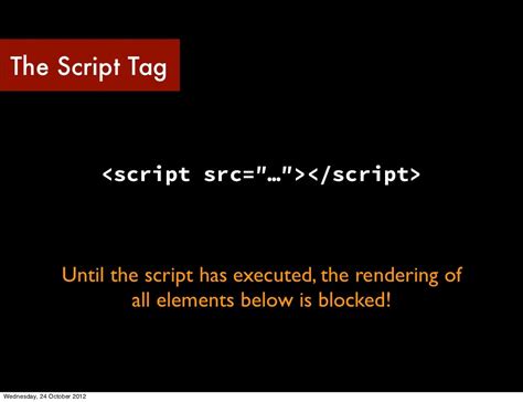 the script tag