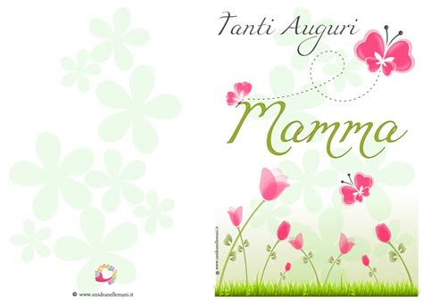 Festa Della Mamma Biglietti Auguri Da Stampare Unideanellemani