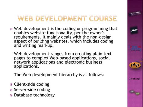 Ppt Web Development Course With Continued Learning Job Guarantee