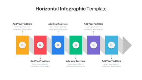 6 Step Horizontal Flow Diagram In PowerPoint And Google Slides SlideKit