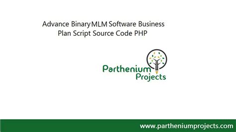 Advance Binary MLM Software Business Plan Script Source Code PHP YouTube