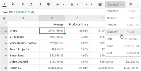 number formatting dhtmlx javascript spreadsheet docs
