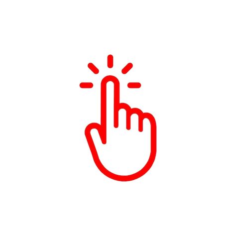 Premium Vector Eps10 Illustration Of Clicking Finger Line Art Icon