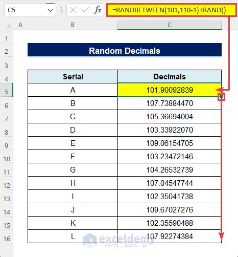 how to use randbetween function in excel 5 ideal examples