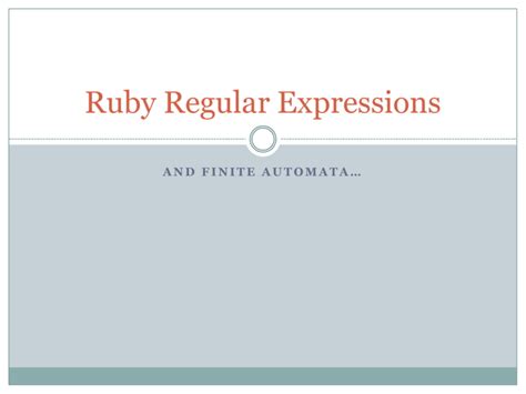 ruby regular expressions