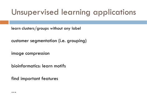 unsupervised learning