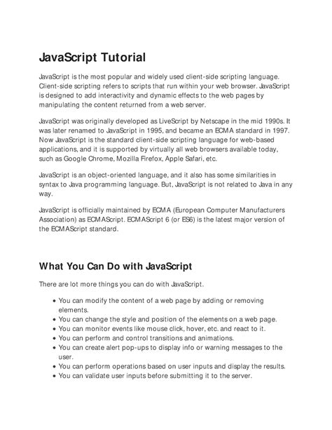 javascript tutorial basics about javascript for beginners javascript tutorial javascript is