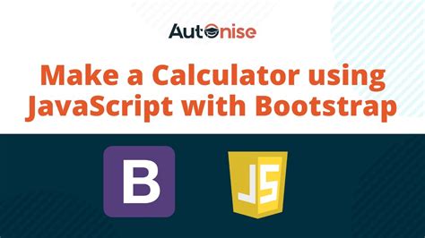 make a calculator using javascript with bootstrap youtube