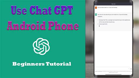 how to use chat gpt on android phone beginners tutorial youtube