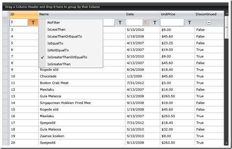 How To Custom Filter Row With Radgridview For Silverlight