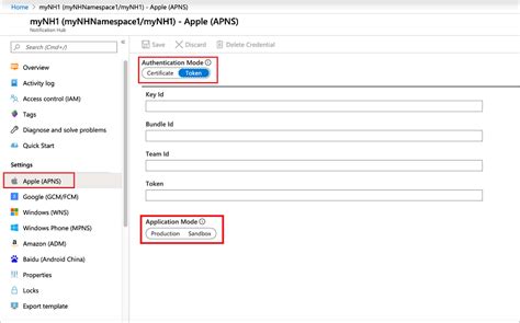 Token Based Authentication For Apns In Azure Notification Hubs Microsoft Learn