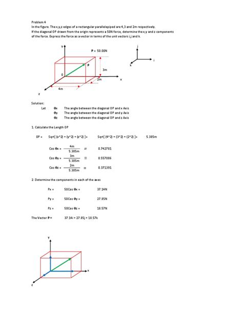 vector ex problem additional2 pdf euclidean vector cartesian coordinate system