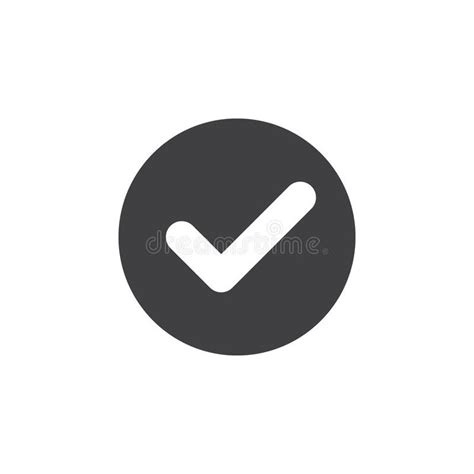 Check Checkmark Flat Icon Round Simple Button Circular Vector Sign