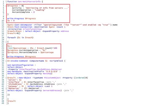 powershell implementing a progress bar with write progress sid 500