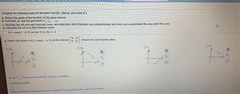 solved complete the following steps for the given function