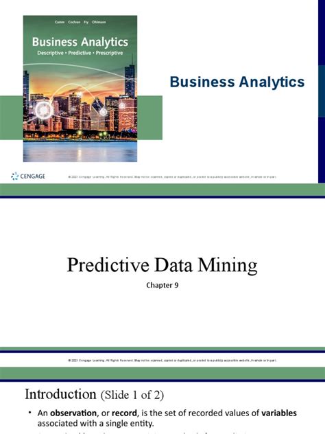 camm 4e ch09 ppt pdf cross validation statistics logistic regression