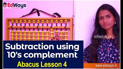 subtraction using 10 s complement abacus lesson 4 edways youtube