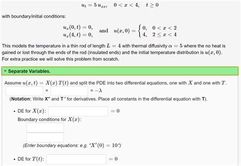 solved ut 5 uxx 0