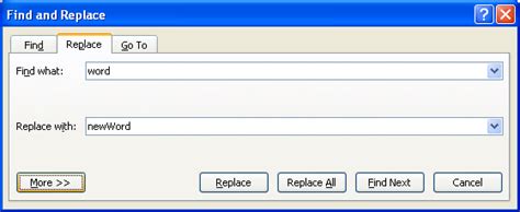 use find and replace options find replace go to editing microsoft office word 2007 tutorial