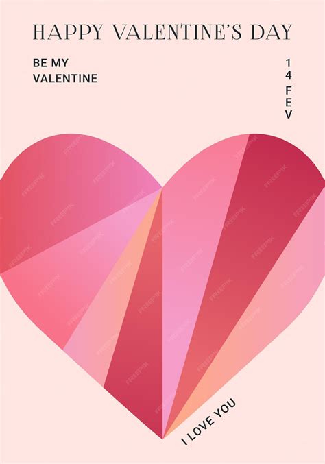 Premium Vector Retro Groovy Poster With Lovely Hearts Happy Valentines Day Fun Background In