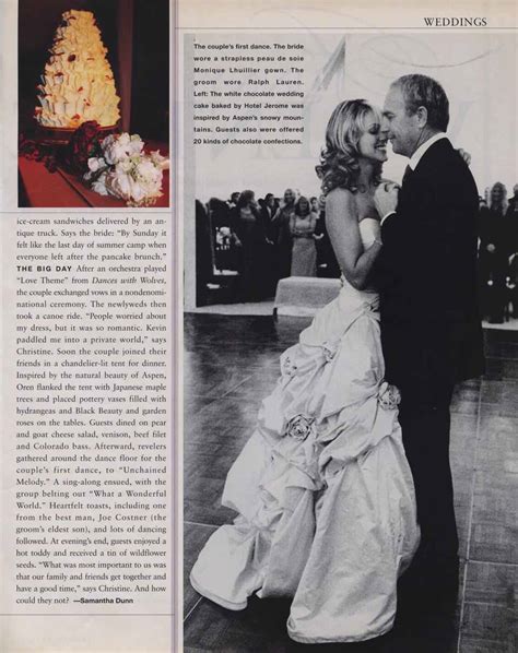 INSTYLE KEVIN COSTNER CHRISTINE BAUMGARTNER LARA PORZAK