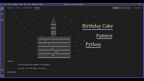Happy Birthday Wishes In Python Program With Pattern Source Code Is